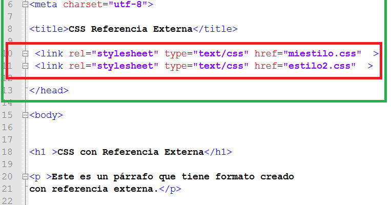 Etiqueta link / Programación CSS