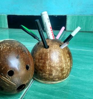 9 Coconut Shell Handicraft Ideas That Can Be Made Easily | Coconut Folder