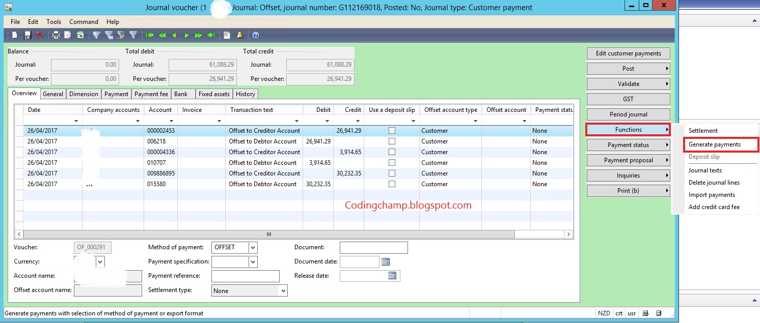 Coding Champ: Create Export File Format For Method of Payment in AX 2009 Coding Champ: Create Export File Format For Method of Payment in AX 2009