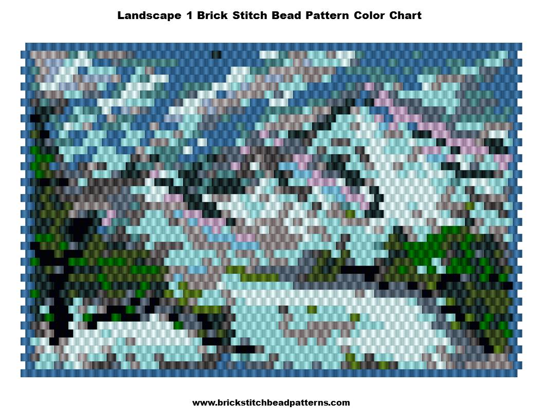 Brick Stitch Bead Patterns Journal: Abstract Landscape 1 Free Brick ...