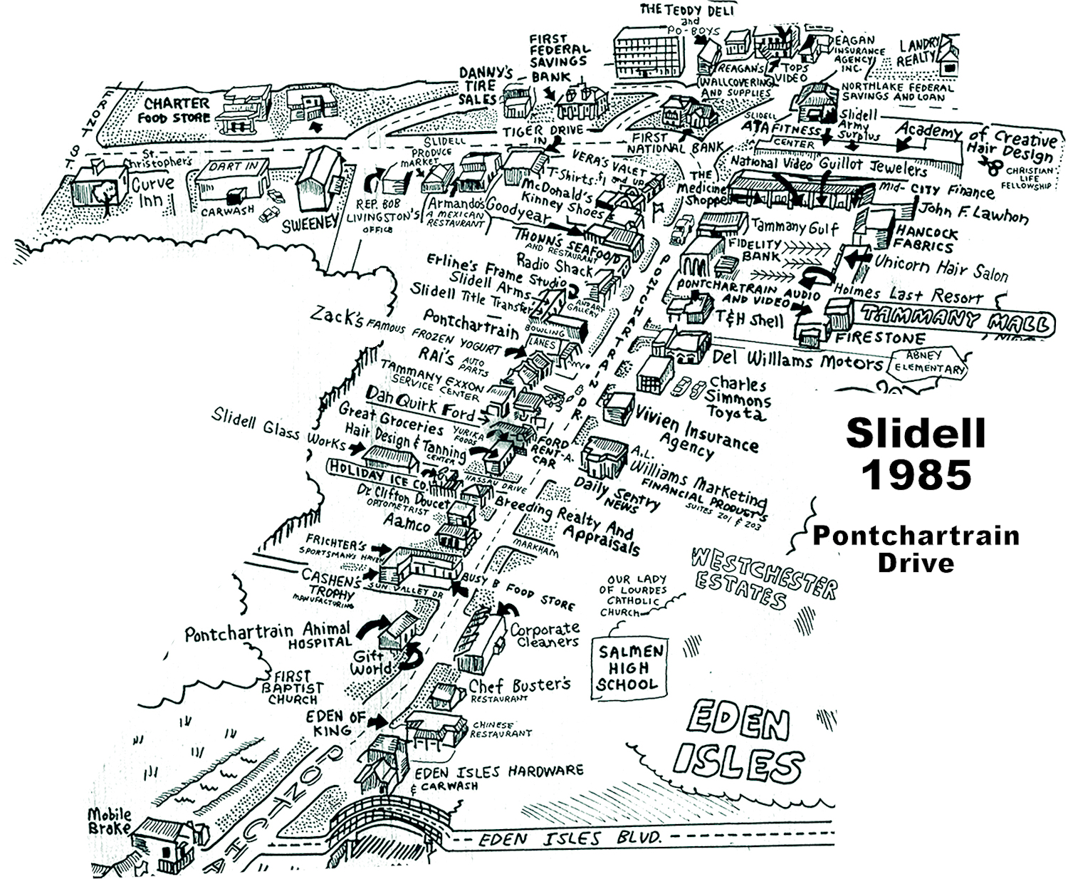 Tammany Family: Pontchartrain Drive - Slidell in 1985