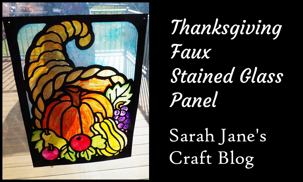 Thanksgiving Faux Stained Glass Panel