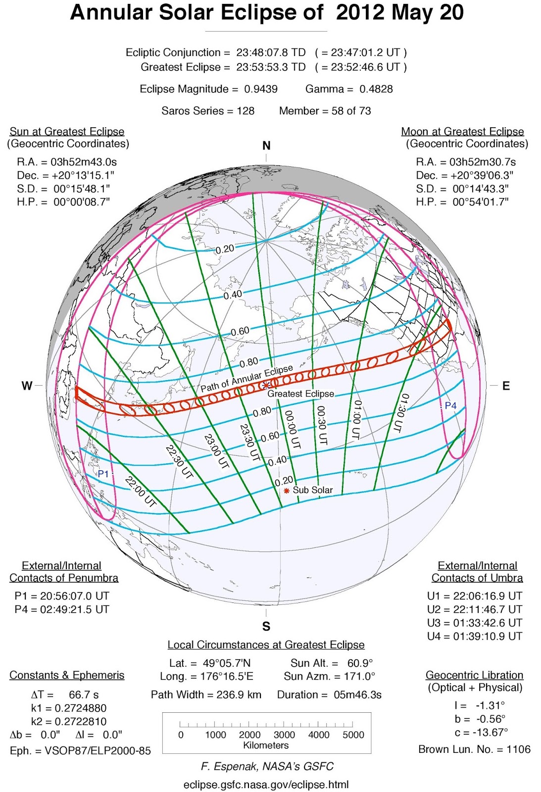 Earth and Space News: First 2012 Solar Eclipse Is Annular Solar Eclipse ...