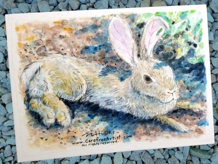 Carefree Artist: Scrappy Desert Rabbit