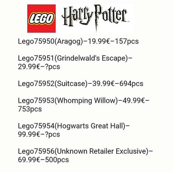AnJ's Brick Blog: Lego Harry Potter 2018 Set Details Revealed!