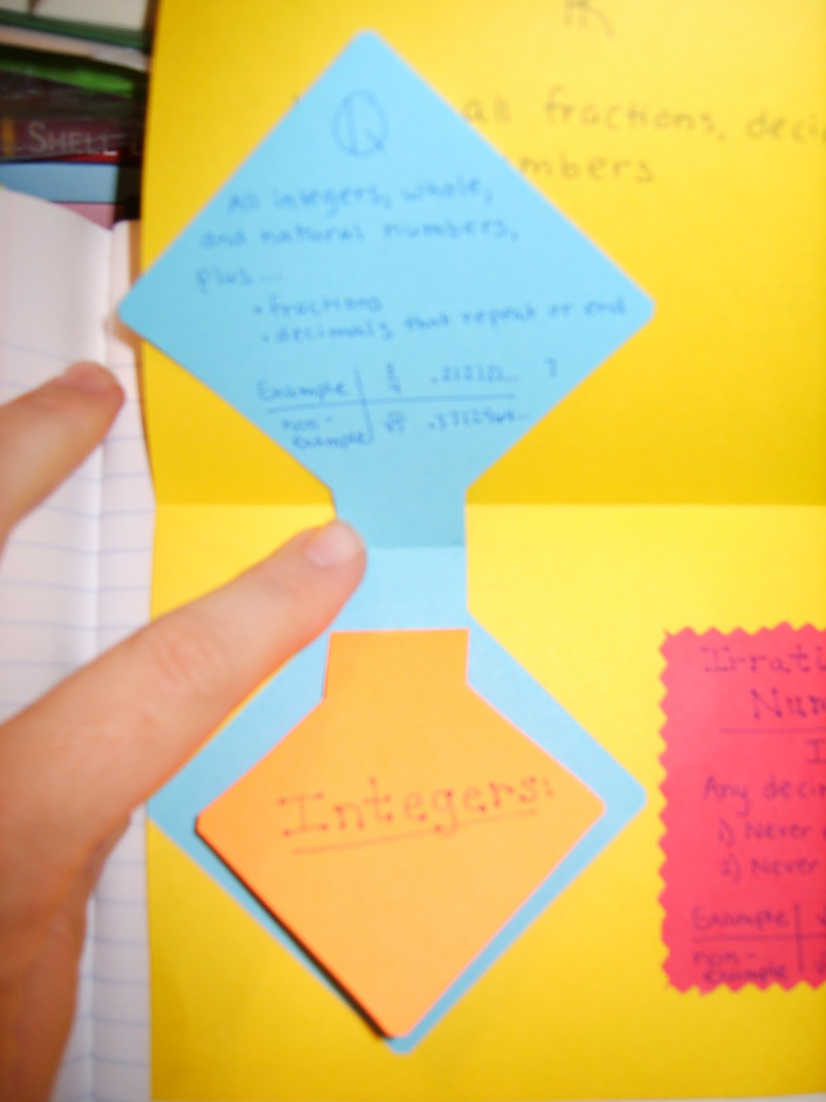 A Sea of Math: Classifying Real Numbers Foldable