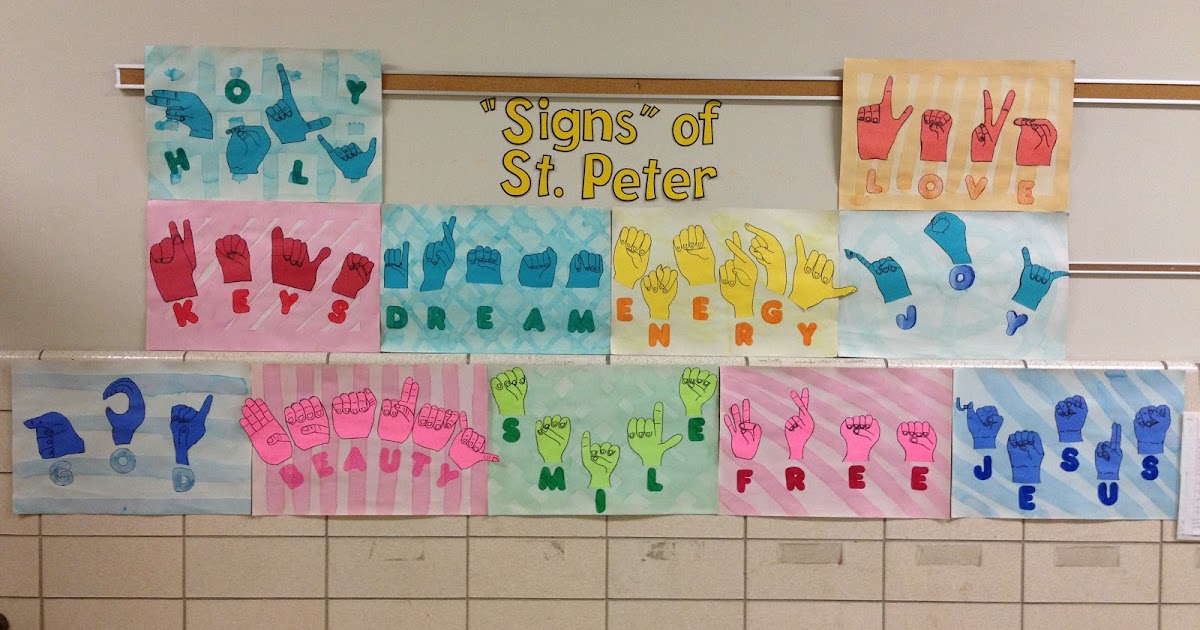 Bits and Pieces of Middle School: Sign Language Art Project