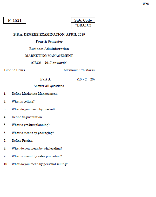 Alagappa University B.B.A (Business Administration) MARKETING ...