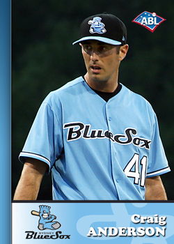 Australian Custom Baseball Cards: Craig Anderson - 2011-12 Sydney Blue Sox