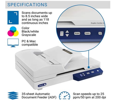 Review Xerox XD-COMBO Duplex Combo Flatbed Document Scanner