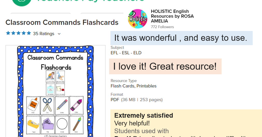EFL Elementary Teachers: Classroom Commands for ESL