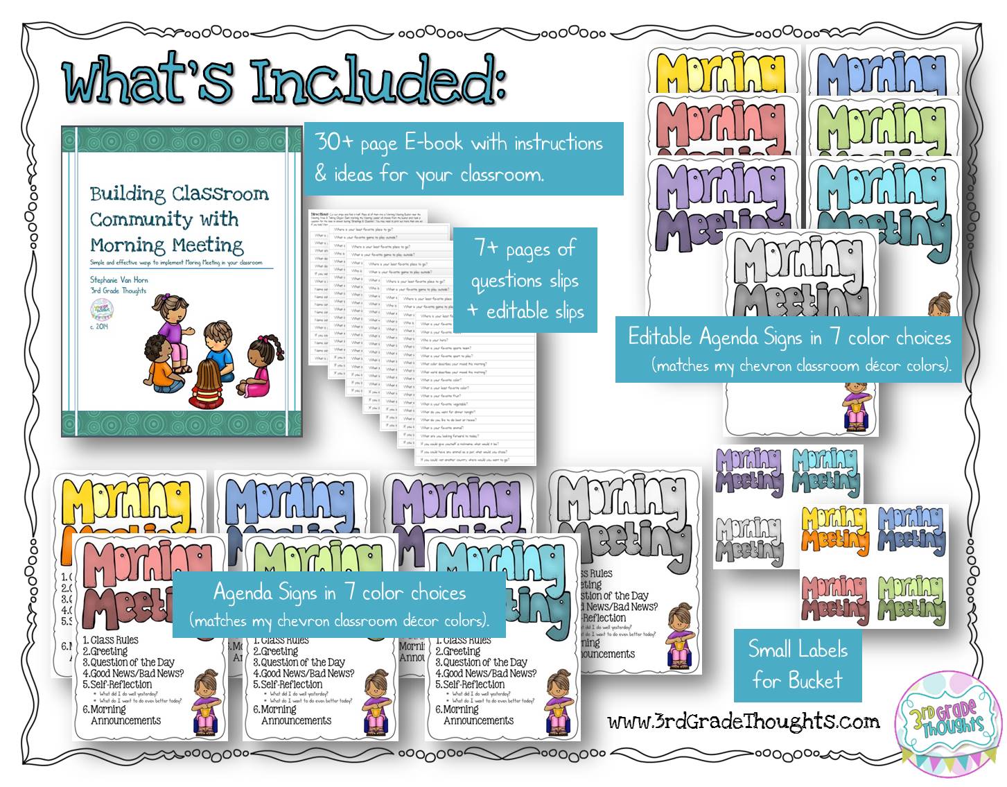 Morning Meeting: Updated Packet | 3rd Grade Thoughts