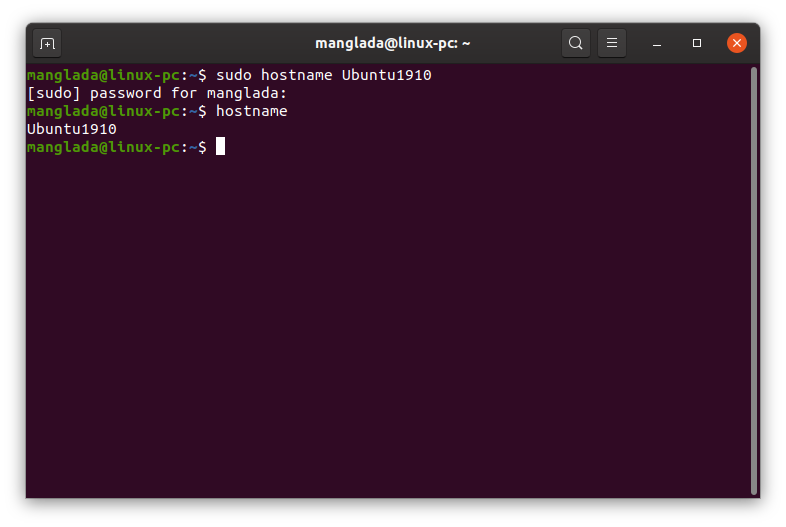 Cara Mengubah Hostname (Nama Komputer) di Ubuntu 19.10 - Manglada Tech Cara Mengubah Hostname (Nama Komputer) di Ubuntu 19.10 - Manglada Tech