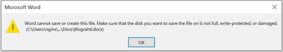 Word Can Not Save