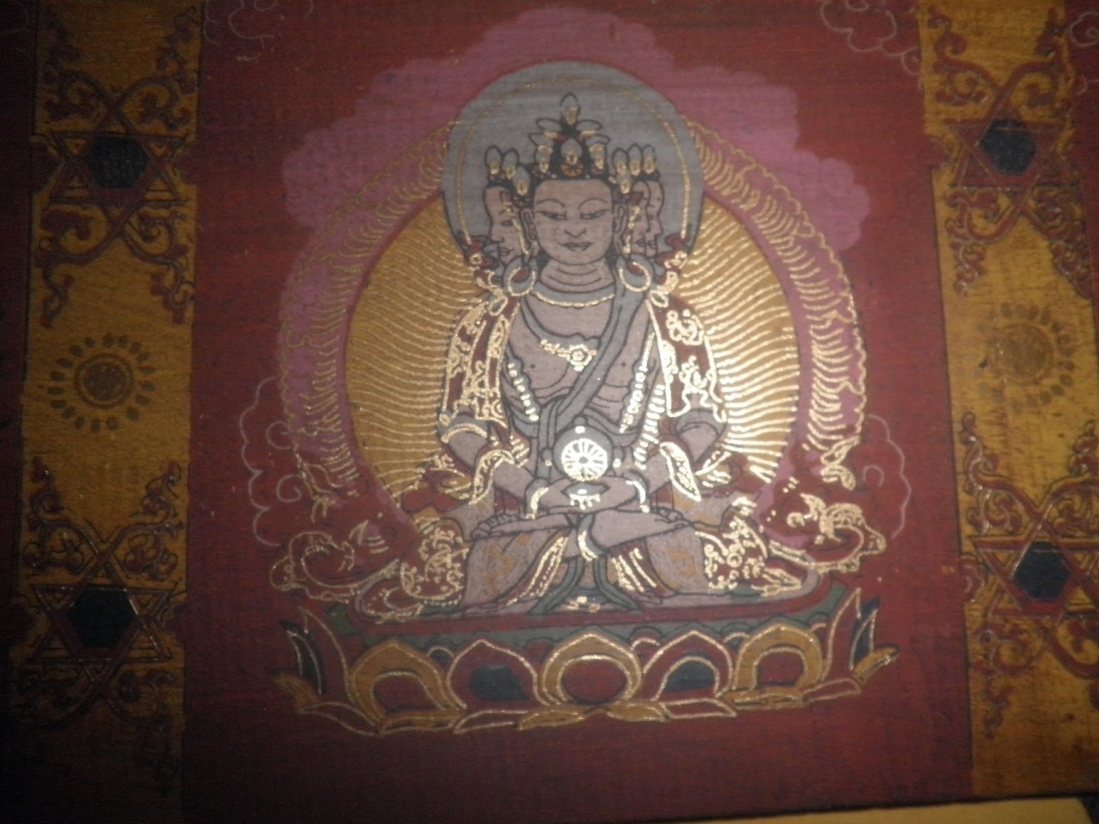Tibetan Healing Amulet: Old Pecha Tibetan Book