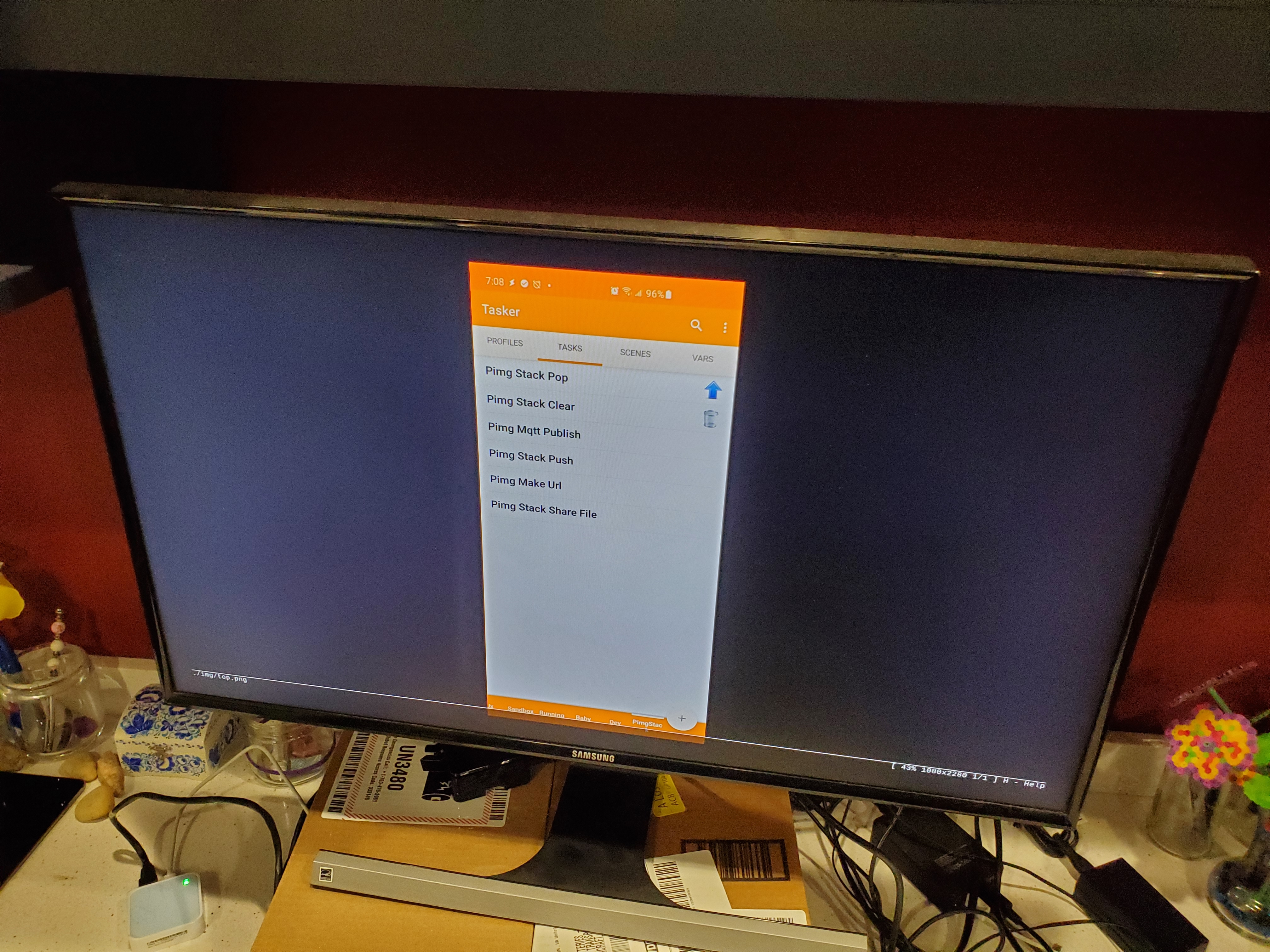 Ben's Journal: PimgStack Part 3 - A Tasker Based Phone UI