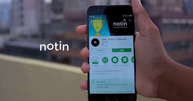 Notin - Κρατήστε σημειώσεις στις ειδοποιήσεις του κινητού σας