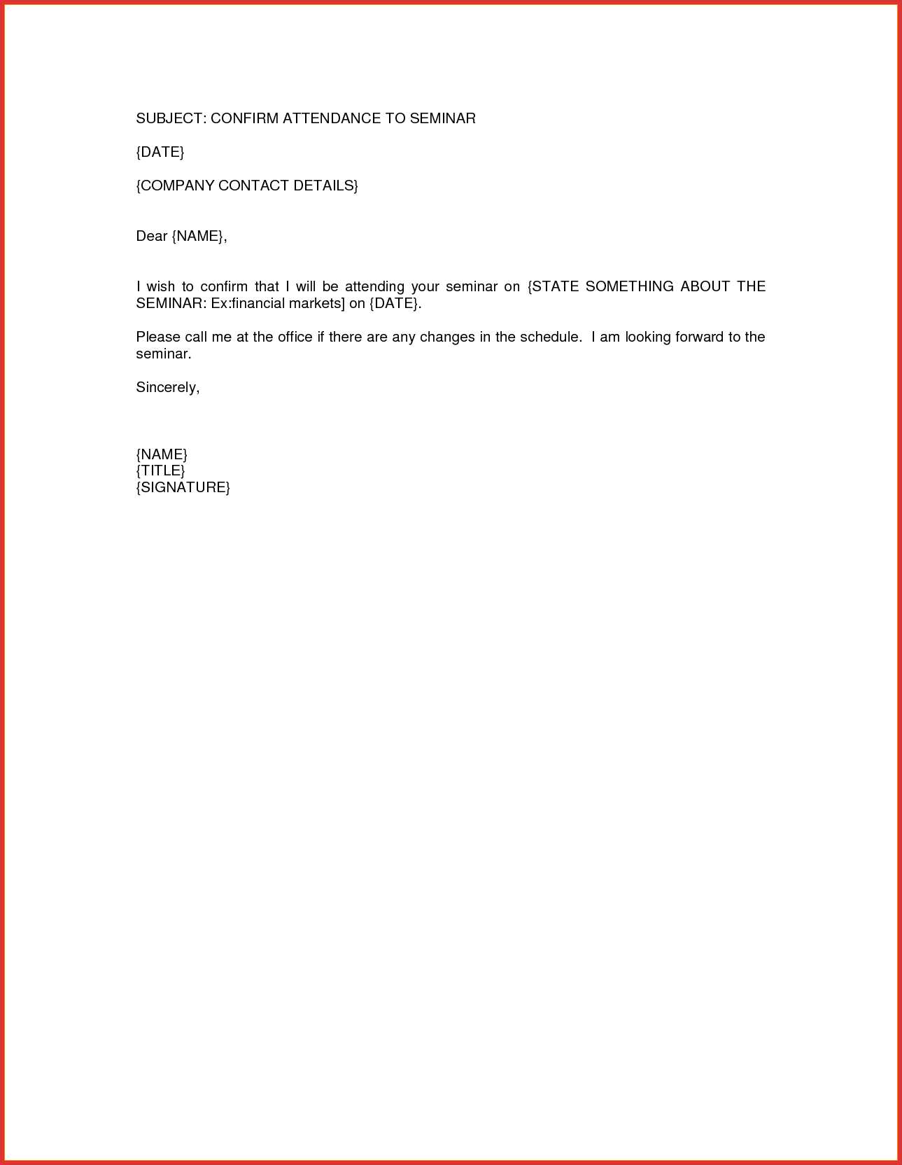 Attendance Letter Template Resume Letter attendance-letter-template-resume-letter