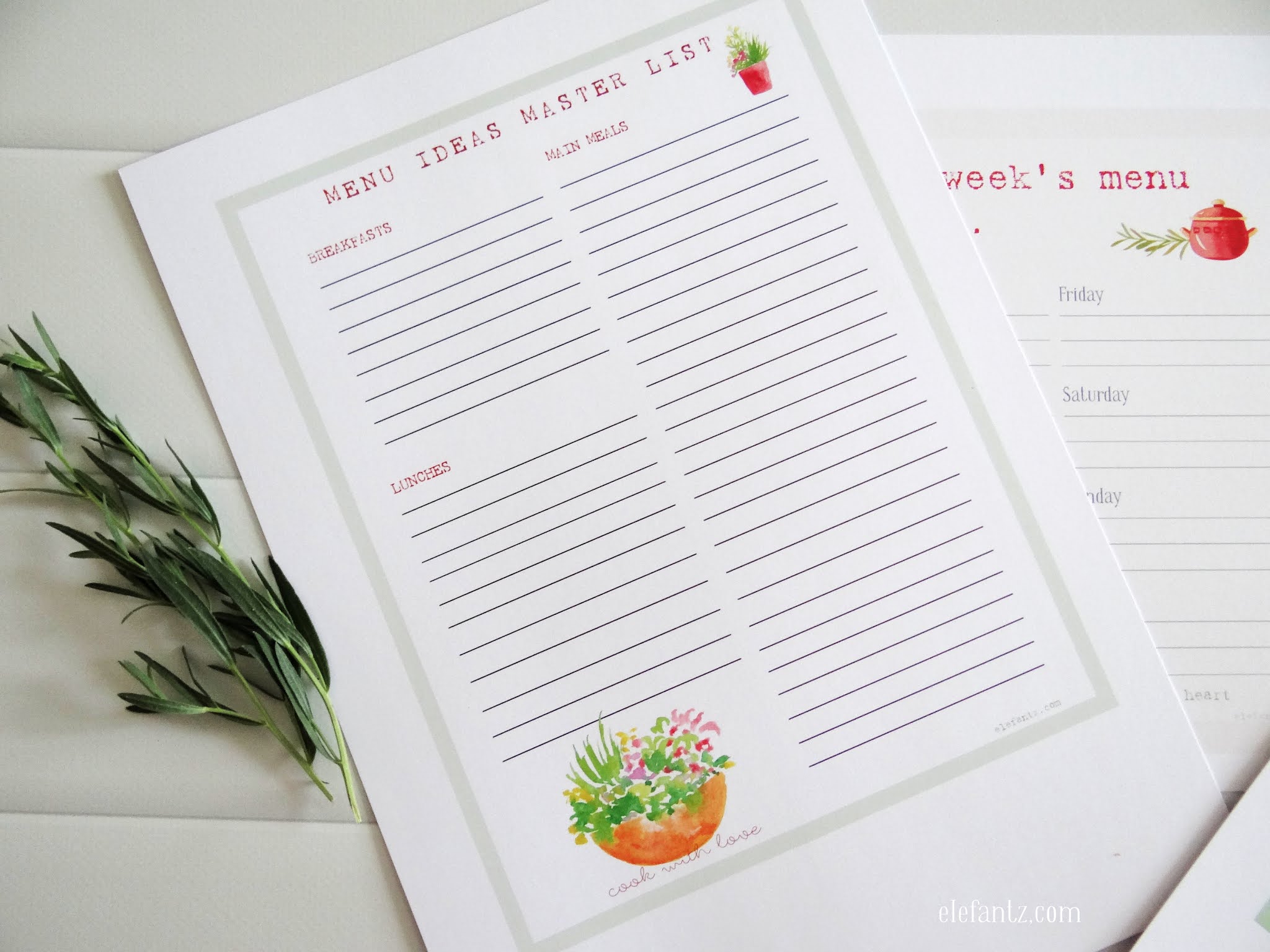 Jenny of ELEFANTZ: Free kitchen printables and life in the kitchen...