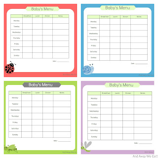 and away we go!: Menu Planning for Baby...