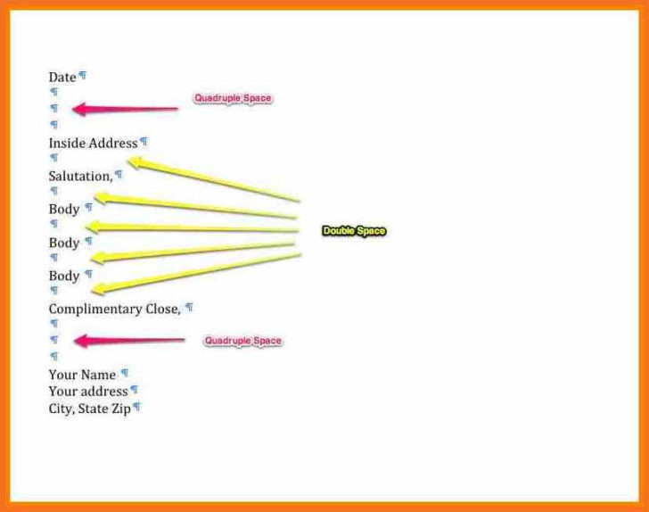 Business Letter Format Line Spacing - Birthday Letter
