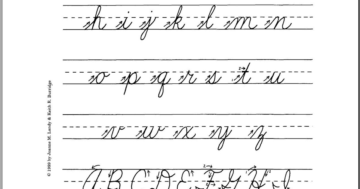 Cursive Letters A To Z - Letter Format