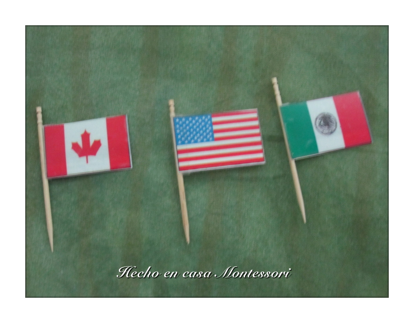 Hecho en casa Montessori: Banderas de América
