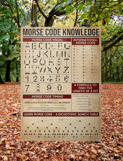 Morse code knowledge poster