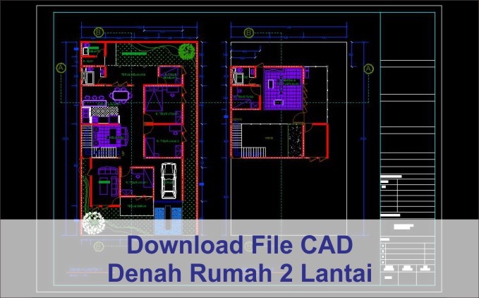 Download Denah Rumah Minimalis 2 Lantai File Autocad - Arsimedia
