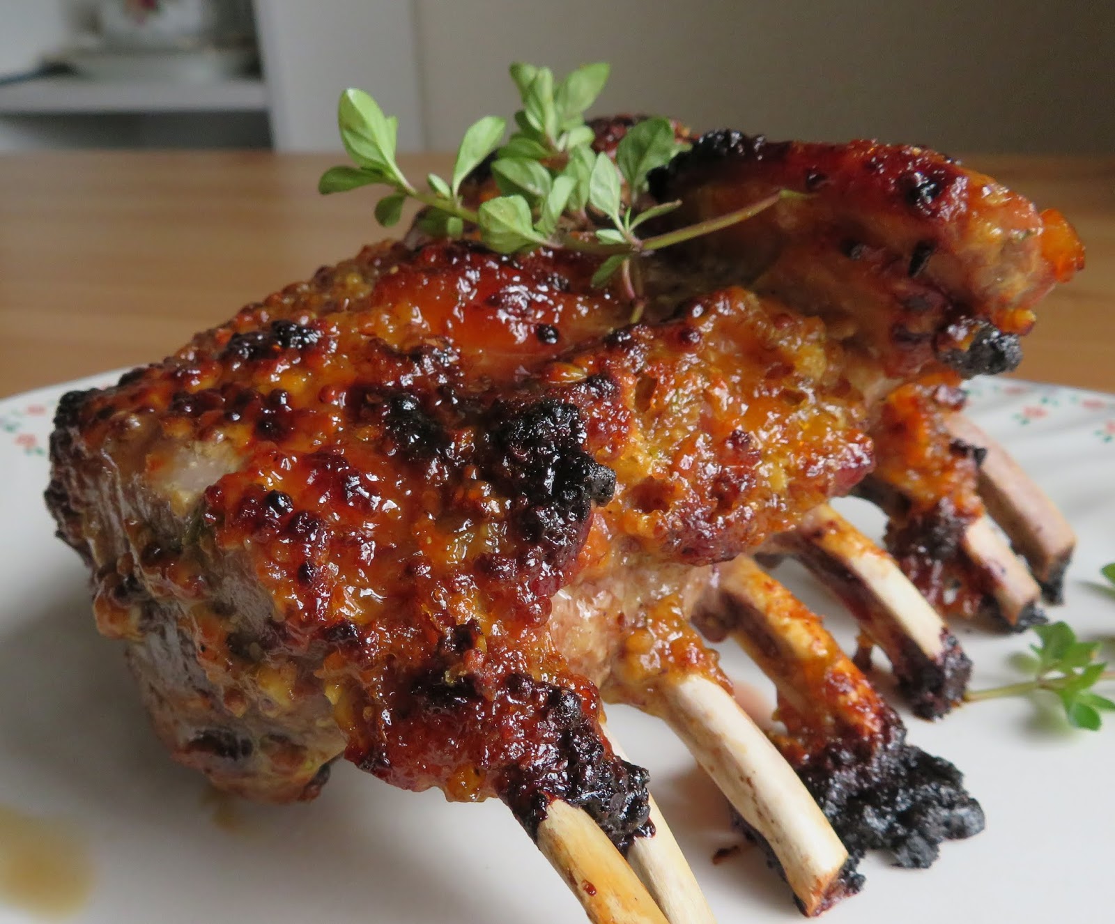 Apricot & Mustard Glazed Rack of Lamb | The English Kitchen