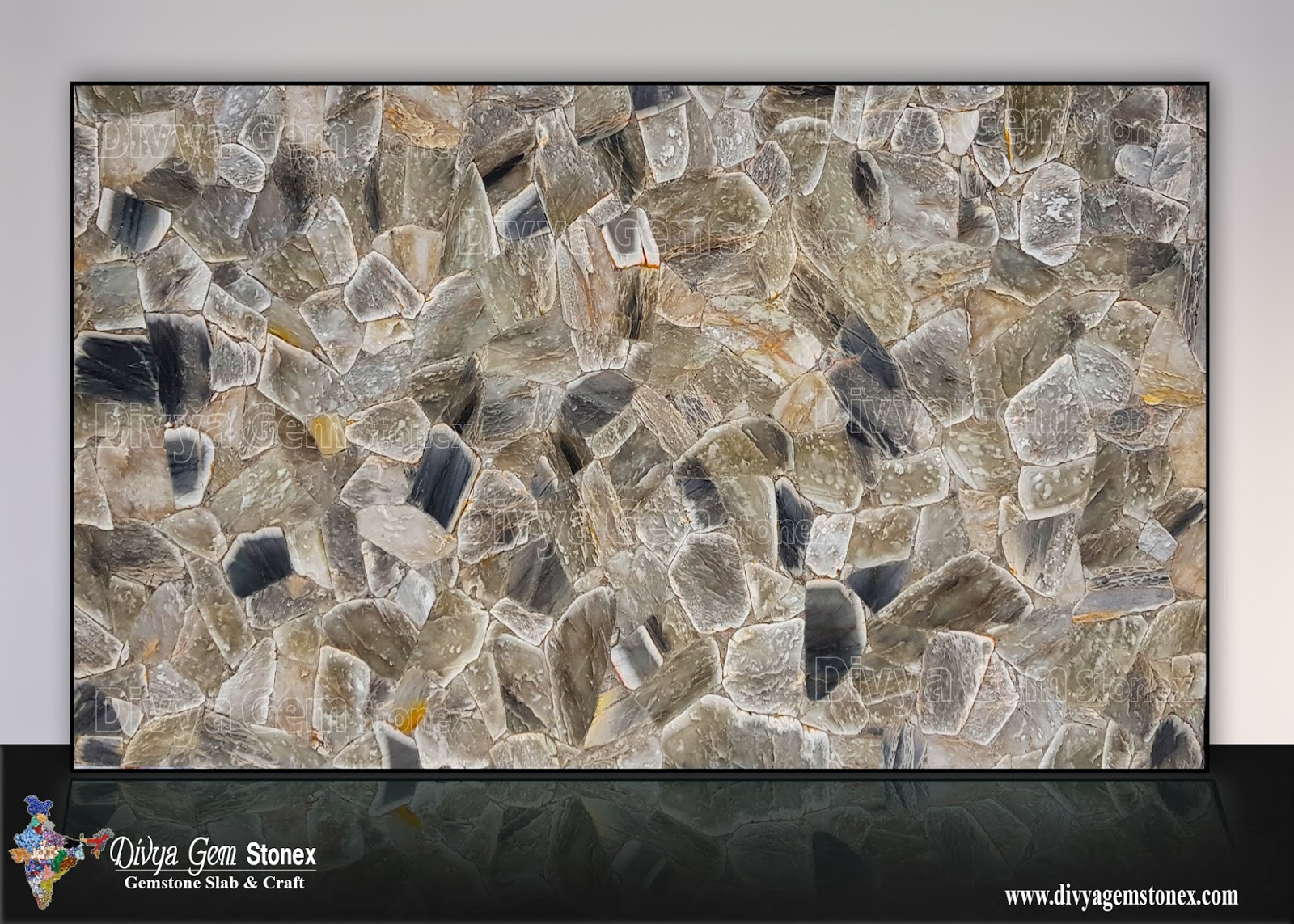 Semi Precious Quartz Slabs Divya Gem Stonex