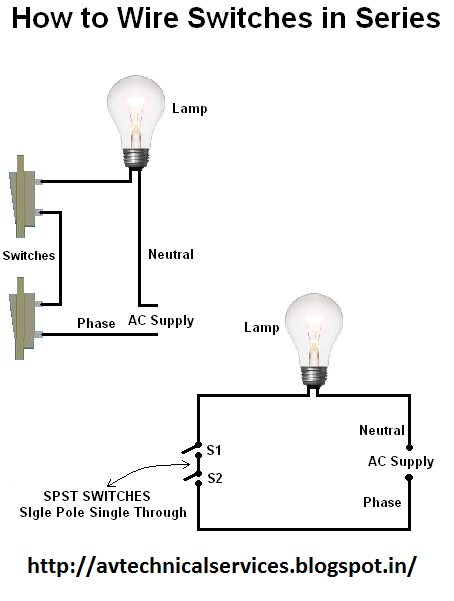 How to wire switches in series ? ~ AV TECHNICAL SERVICES