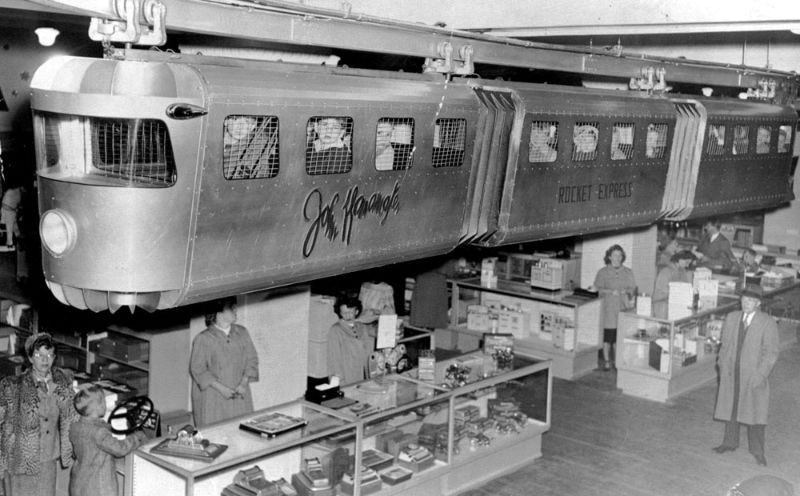 Rocket Express Ride: Vintage Photos of Department Store Monorail for ...