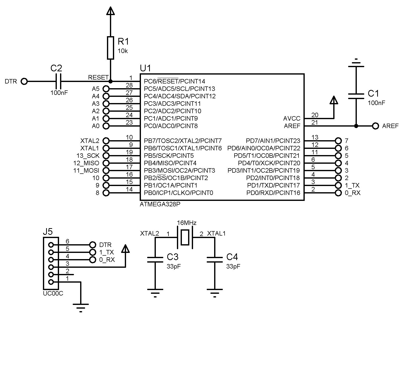Embedded System Applications: Litar Asas ATMEGA328 Arduino UNO Compatible