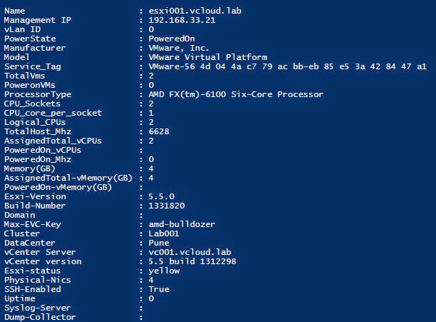 Vgeek Powercli Vmhost Esxi Server Inventory