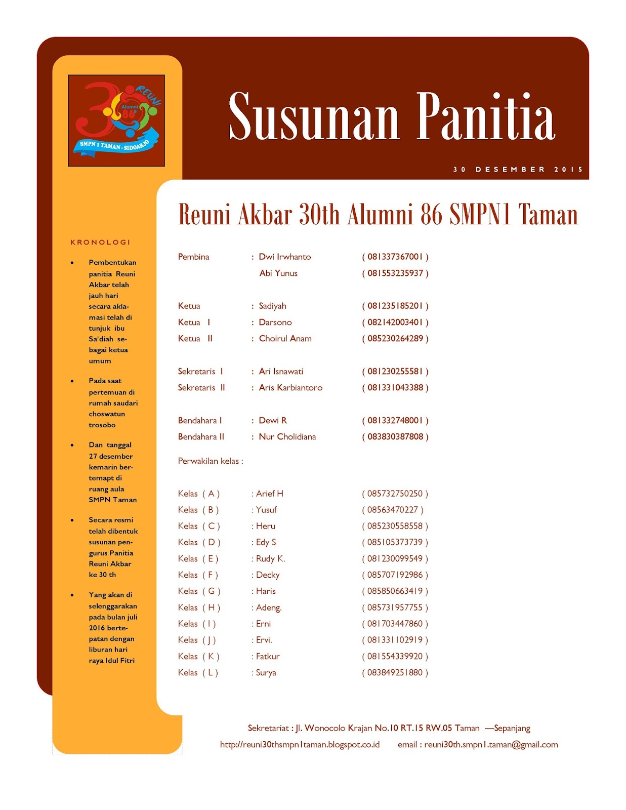 Susunan Panitia Reuni Akbar Sma - Delinewstv Susunan Panitia Reuni Akbar Sma - Delinewstv