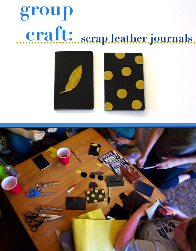 Group Craft Idea: Scrap Leather Journals!