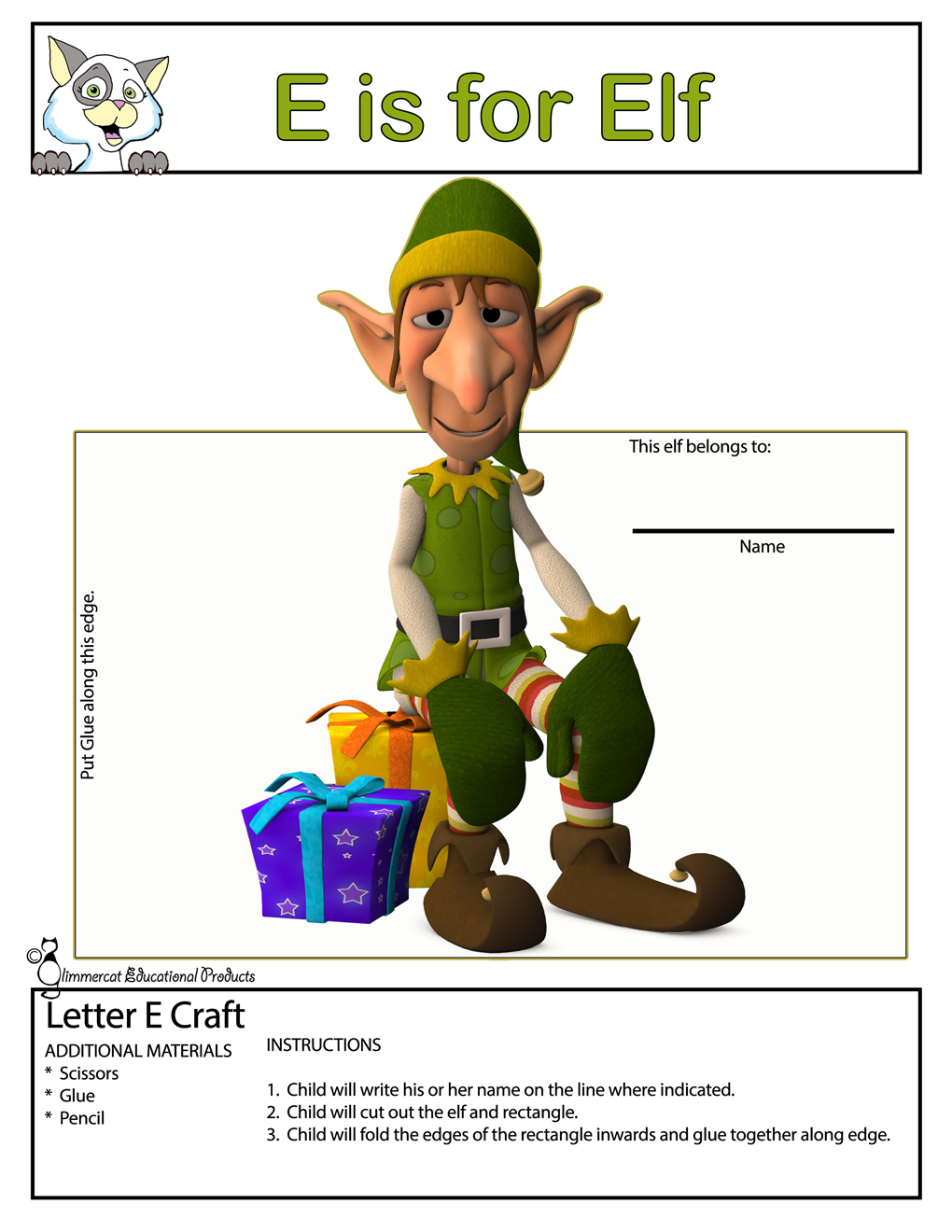 Glimmercat Education: Elephants, Envelopes, Eggs & an Elf! Crafts for ...