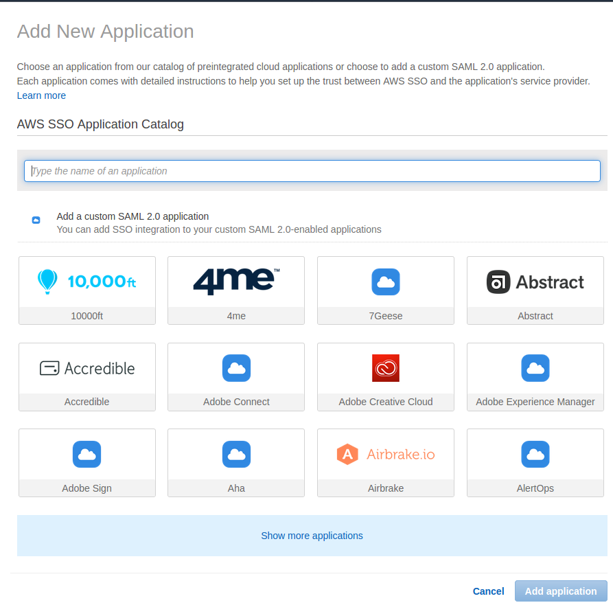 AWS Single Sign On Service