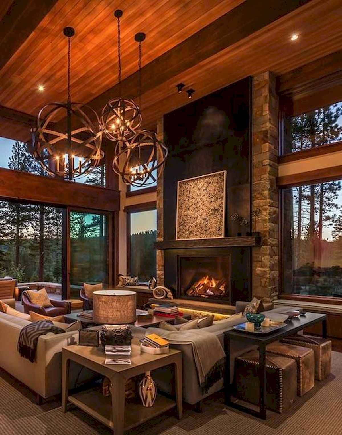 50 Exotic Traditional Fireplace Cabin To Create A Romantic Atmosphere ...