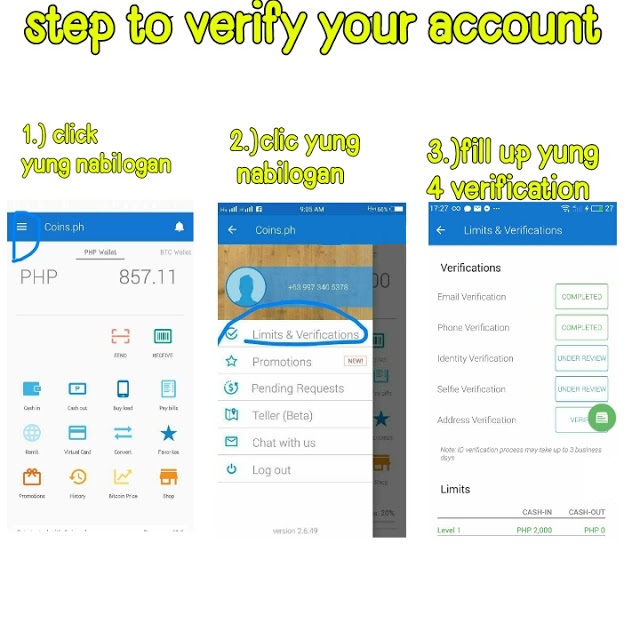 COINS.PH TUTORIAL ACCOUNT