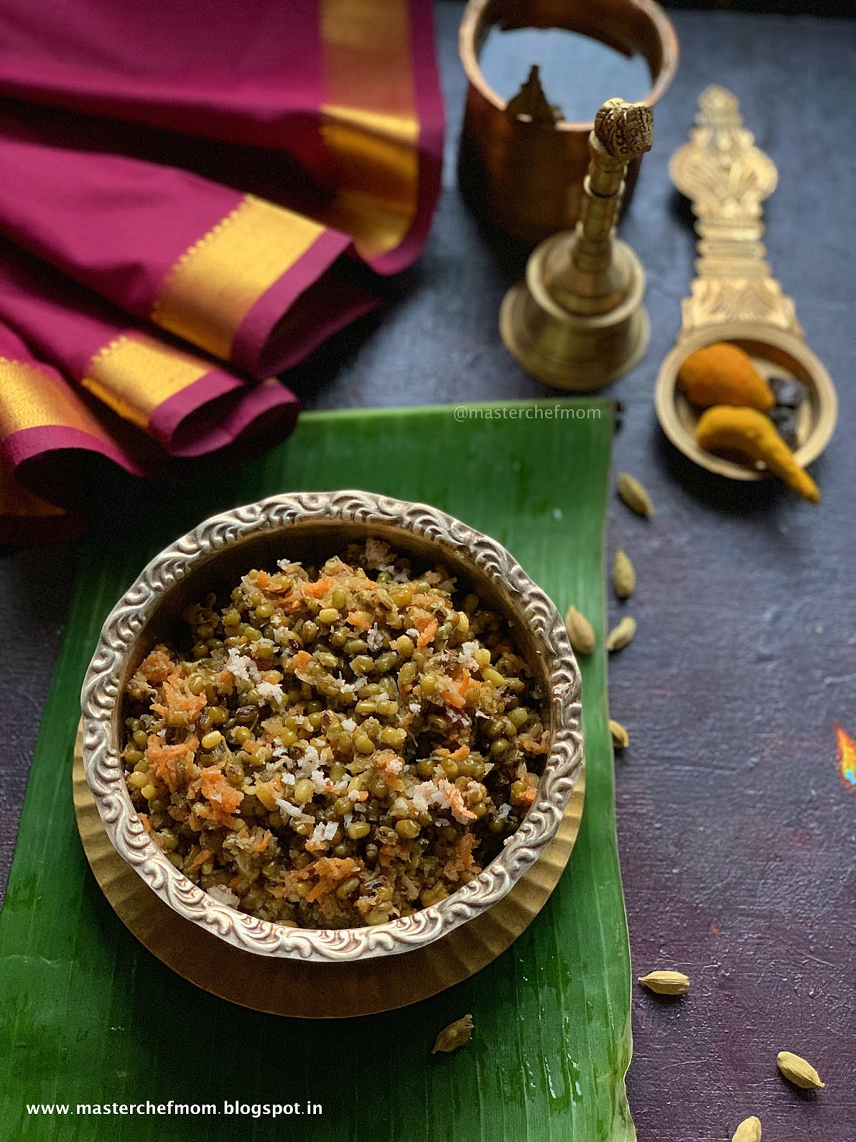 MASTERCHEFMOM: Vella Sundal | Green Gram Sprouts Sweet Sundal Recipe ...