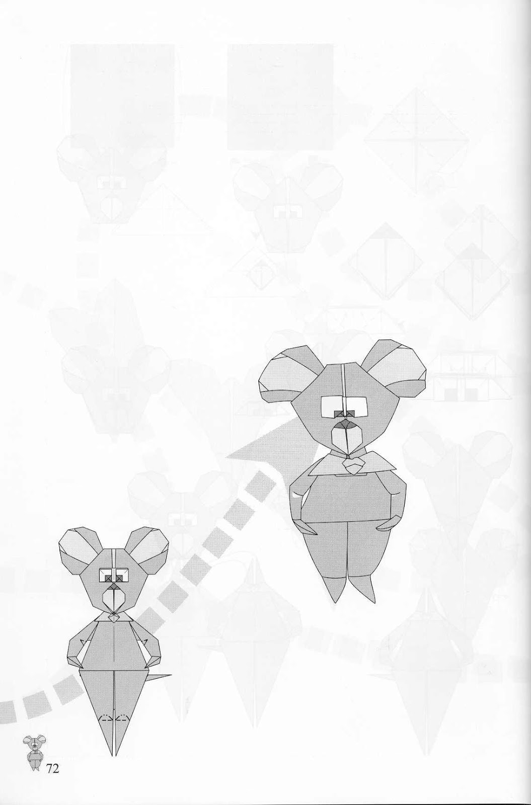 Origami Cartoon 3-Halle - Ruby Book Origami