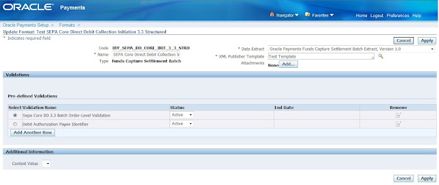 SEPA SDD Setups in R12 | Oracle Techno & Functional