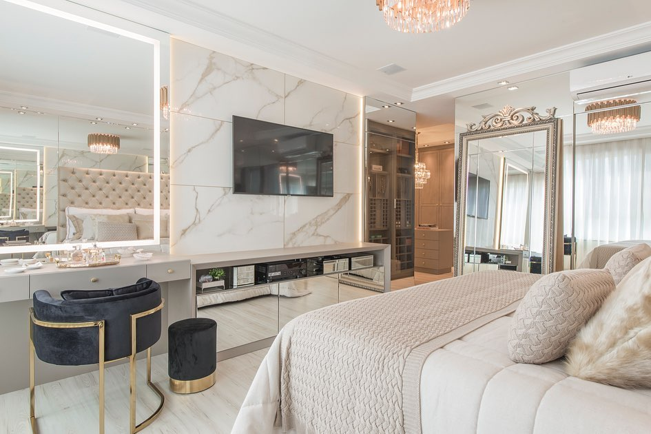 Quarto maravilhoso clássico e contemporâneo com decor neutro e ...