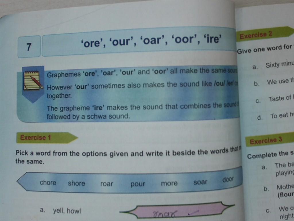English Symphonic Ch- 7 ore, our, oar, oor,ire