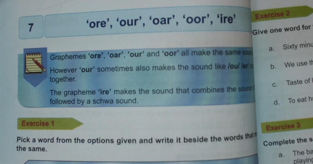 English Symphonic Ch- 7 ore, our, oar, oor,ire