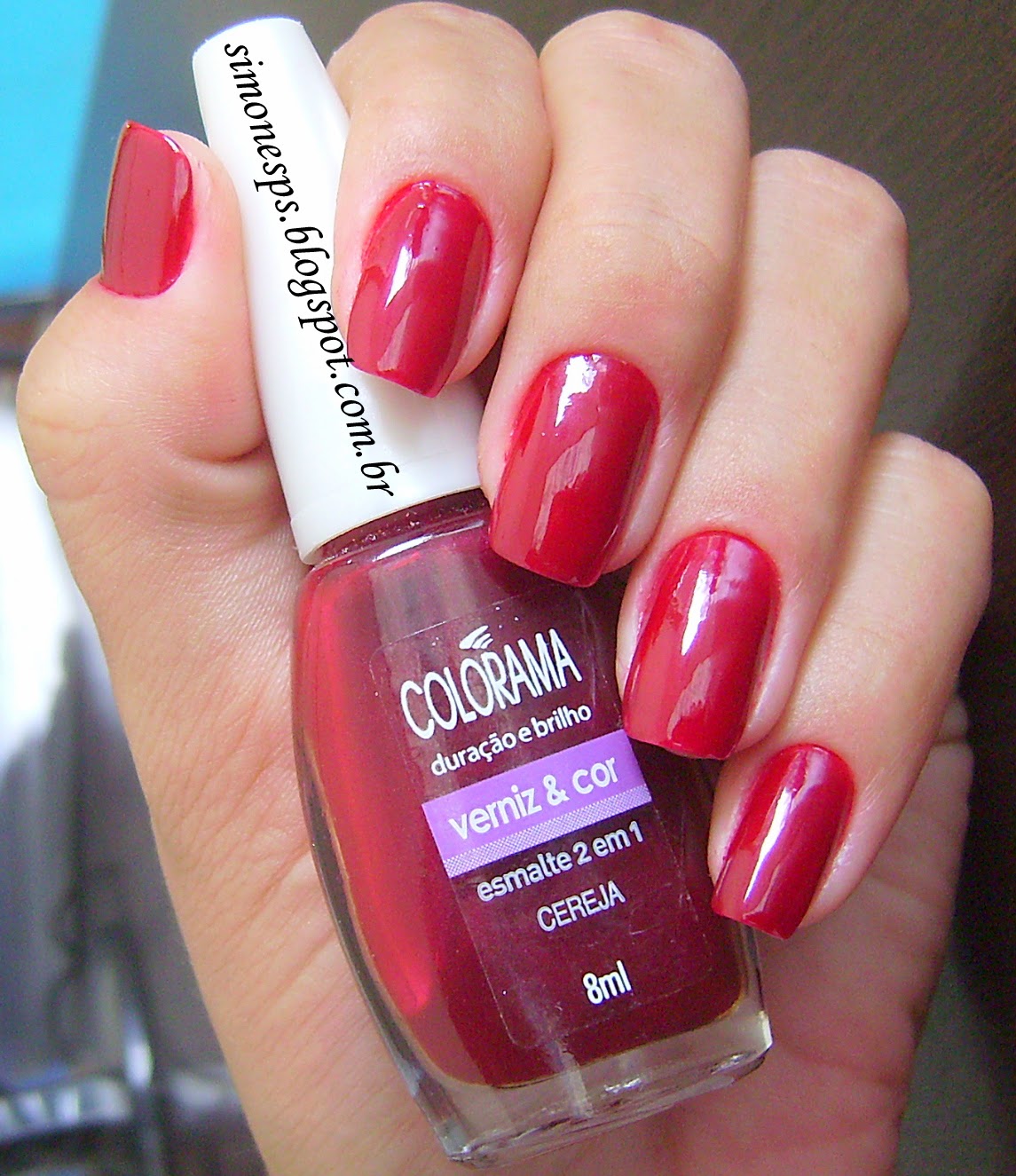 Minhas Paixões: Minhas unhas - Cereja - Colorama