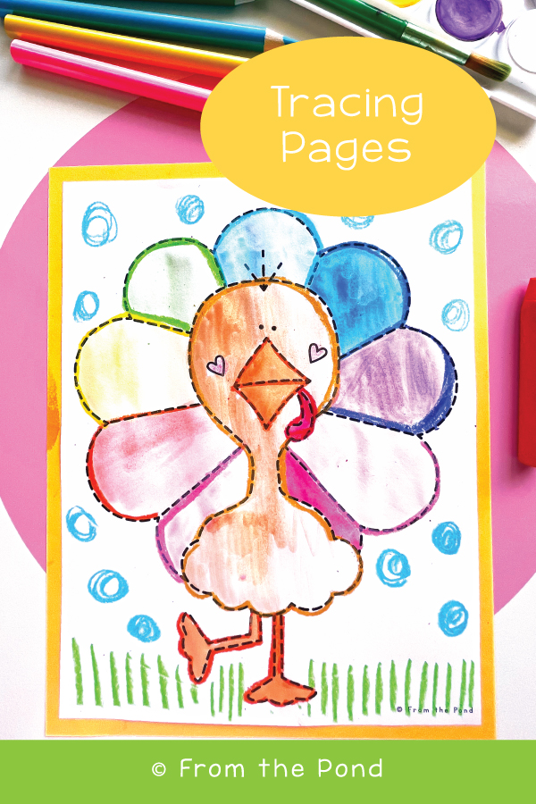 Turkey and Friends Tracing Pages | From the Pond