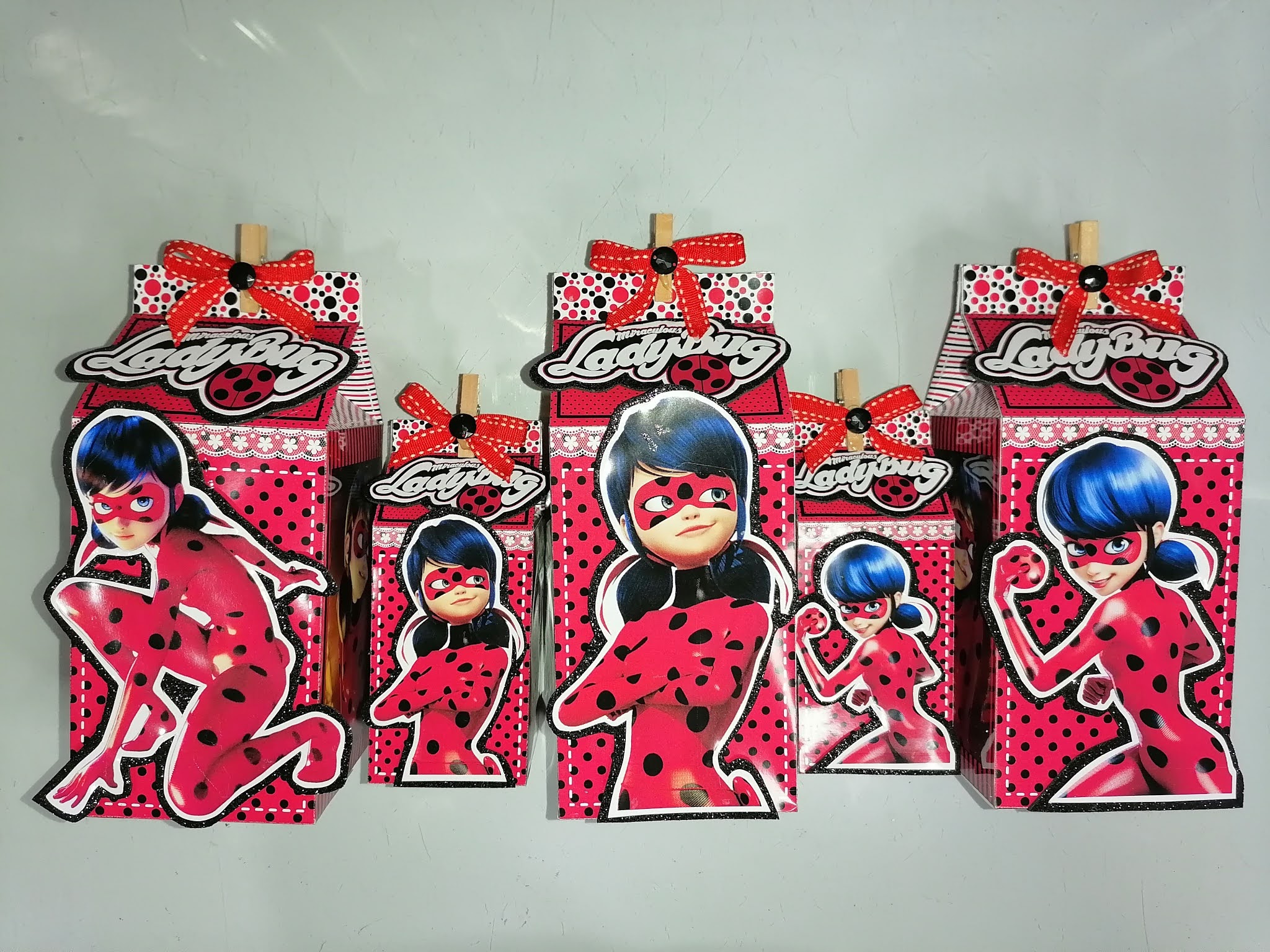 Creaciones Samadith Peru: DULCERO TIPO CAJA DE LECHE LADYBUG